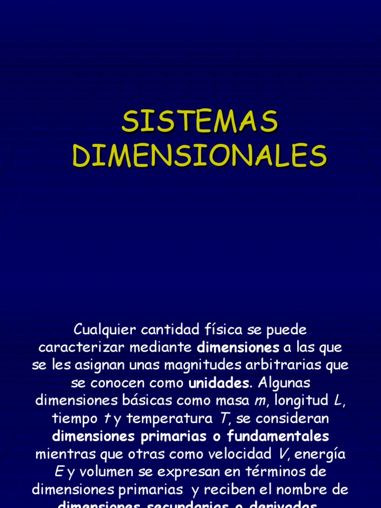 Sistemas Dimensionales | PDF | Unidades de medida | Sistema ...