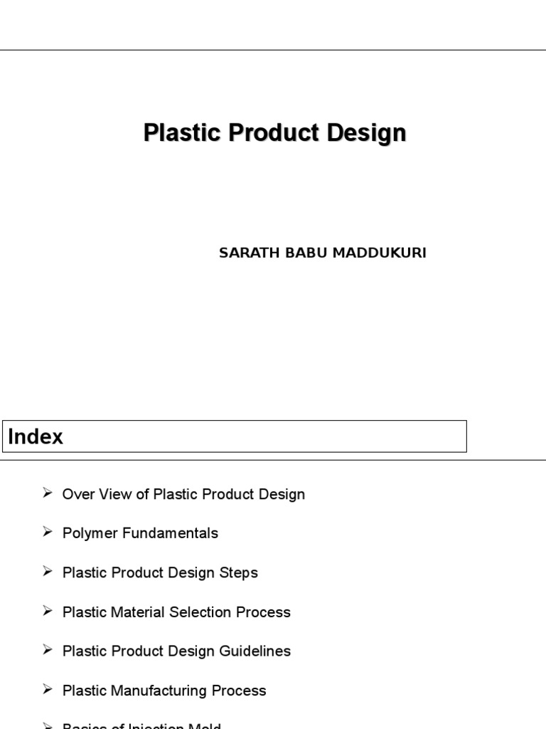 Comprehensive Guide to Plastic Product Design | PDF | Thermoplastic | Screw
