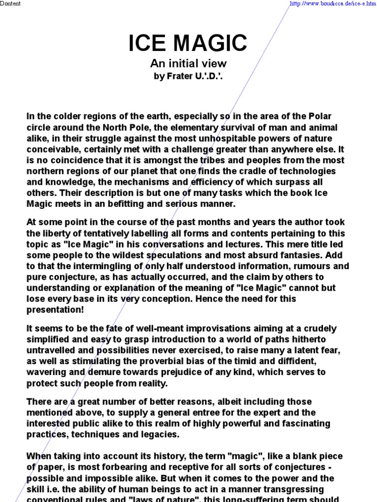 Ice Magick | PDF | Reason | Metaphysics
