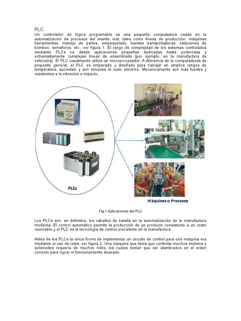 PLC Intro | Descargar gratis PDF | Controlador lógico programable | Unidad Central de procesamiento