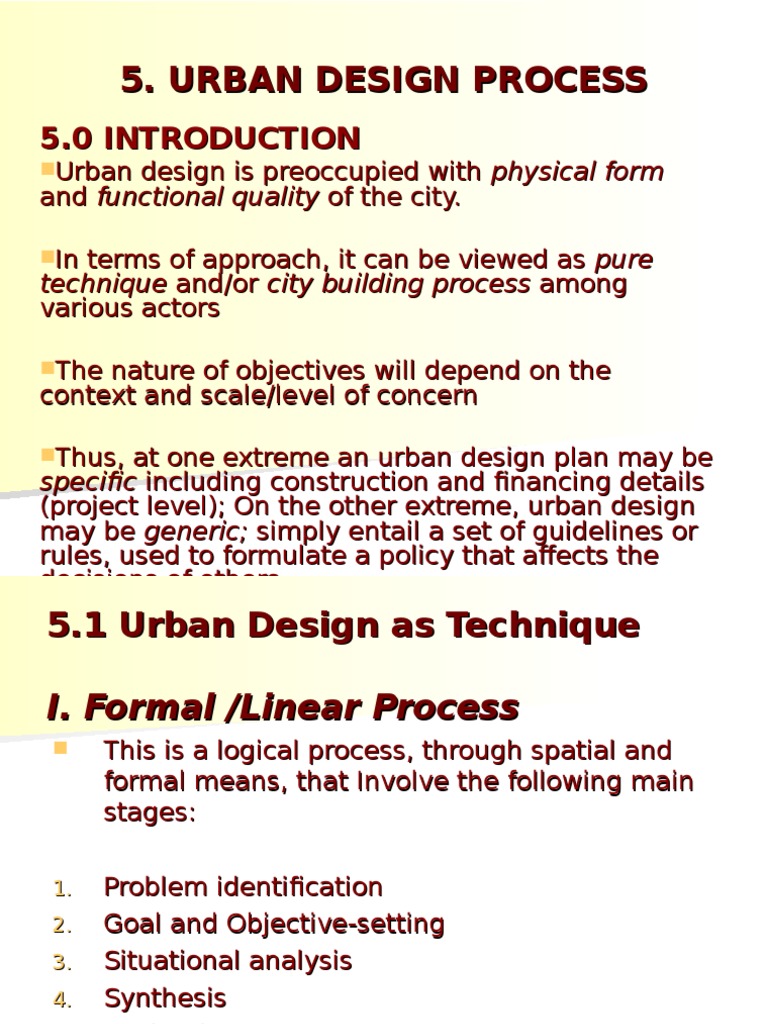 Urban Design Process | PDF | Urban Design | Shape