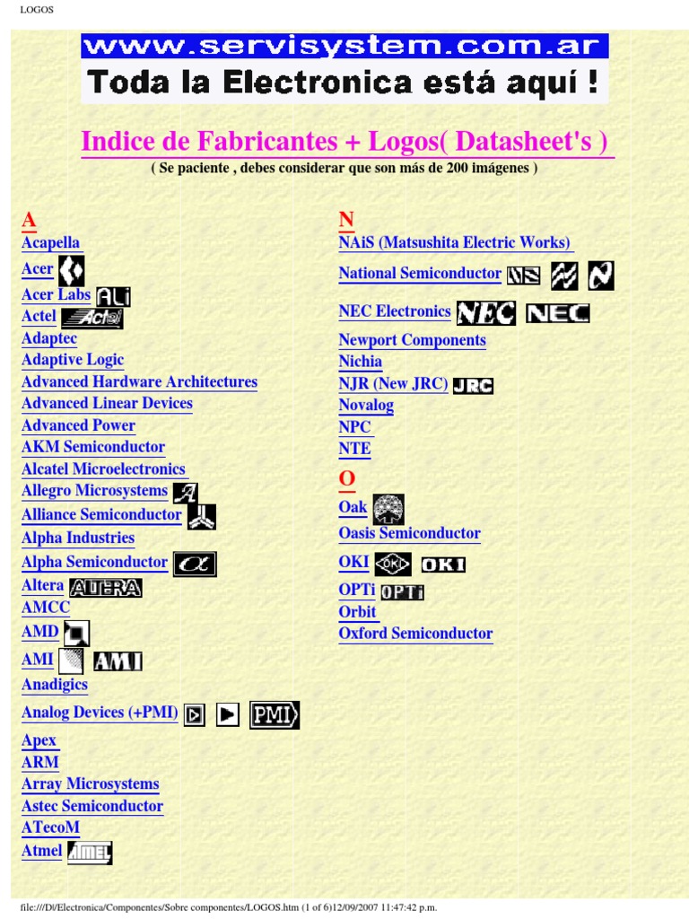 Semiconductor Manufacturers Logos Guide | PDF | Companies | Industries