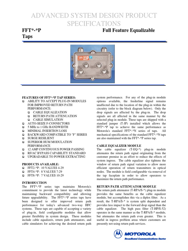 Memoria Tecnica de Multitaps | PDF | Equalization (Audio) | Bandwidth (Signal Processing)