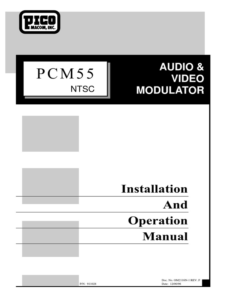 PCM55 manual de instalacion.pdf | Ac Power Plugs And Sockets | Modulation