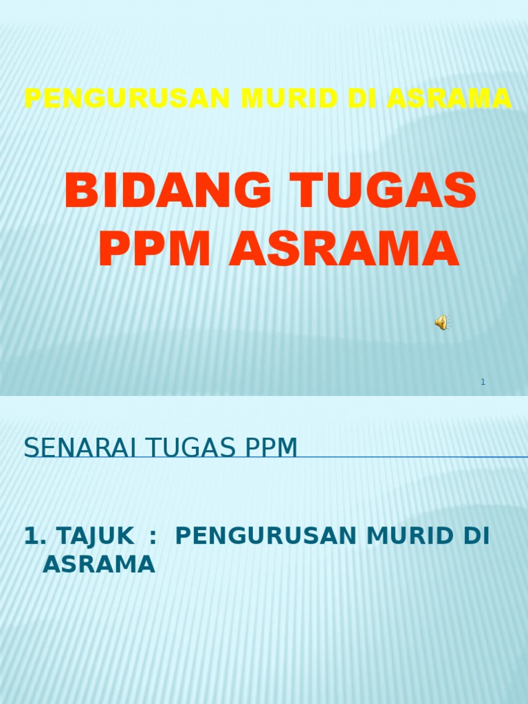 Bidang Tugas PPM | PDF