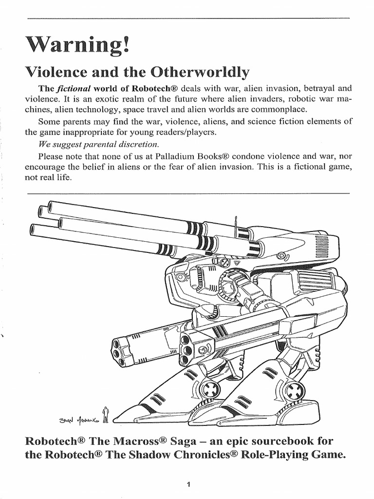 Robotech RPG (2Nd Edition) - The Macross Saga Sourcebook | PDF ...