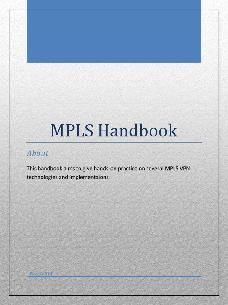 MPLS Handbook | PDF | Multiprotocol Label Switching | Networking