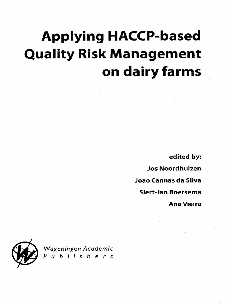 Dairy HACCP Risk Management Guide | PDF | Risk Management | Hazard ...