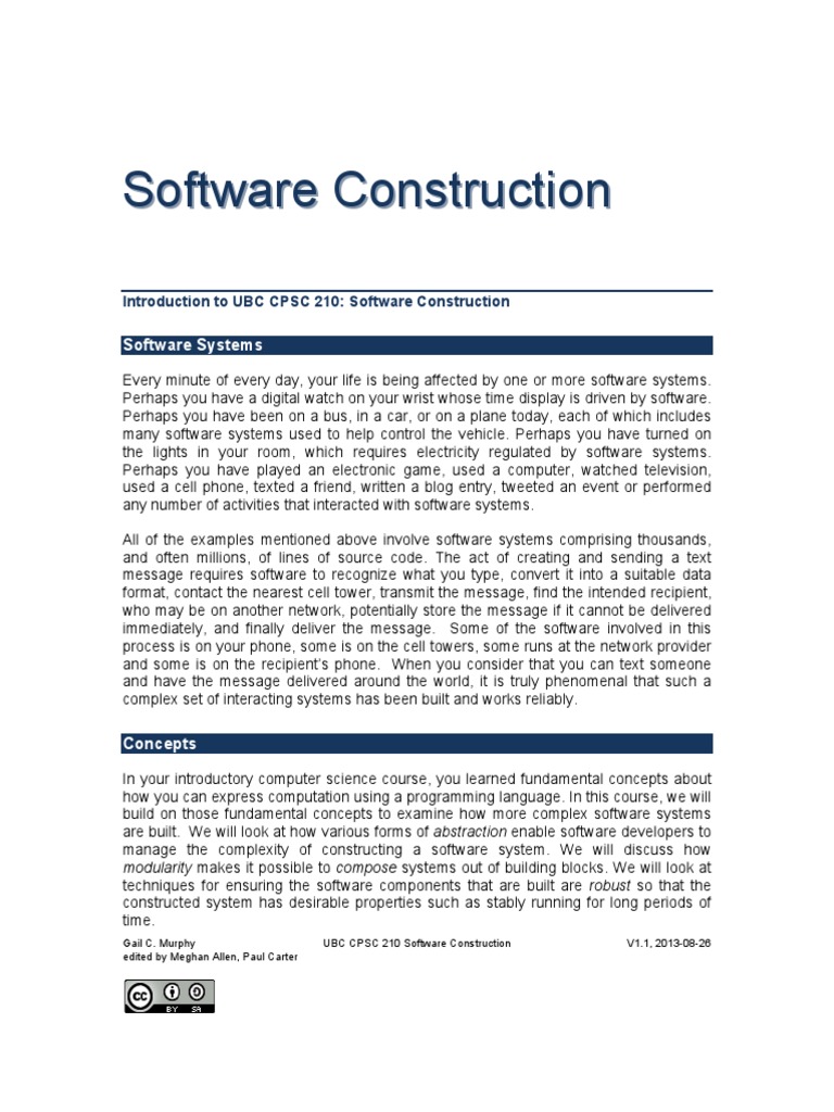 Ubc CPSC 210 Preamble | PDF | Source Code | Computer Programming