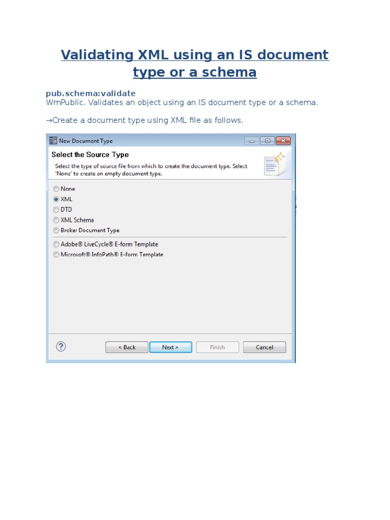 Validating XML Using An IS Document Type or A Schema | PDF