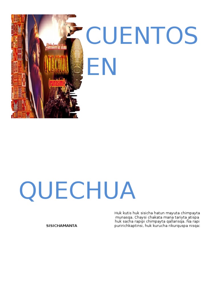 Cuentos en Quechua | Alimentos | Naturaleza
