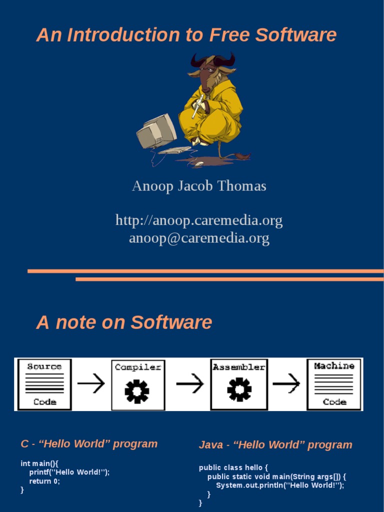 Introduction To Free Software | PDF | Free Software | Linux