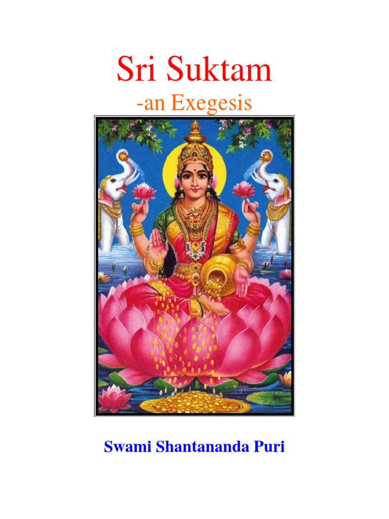 Sri Suktam An Explanation | PDF | Sanskrit Texts | Indian Philosophy