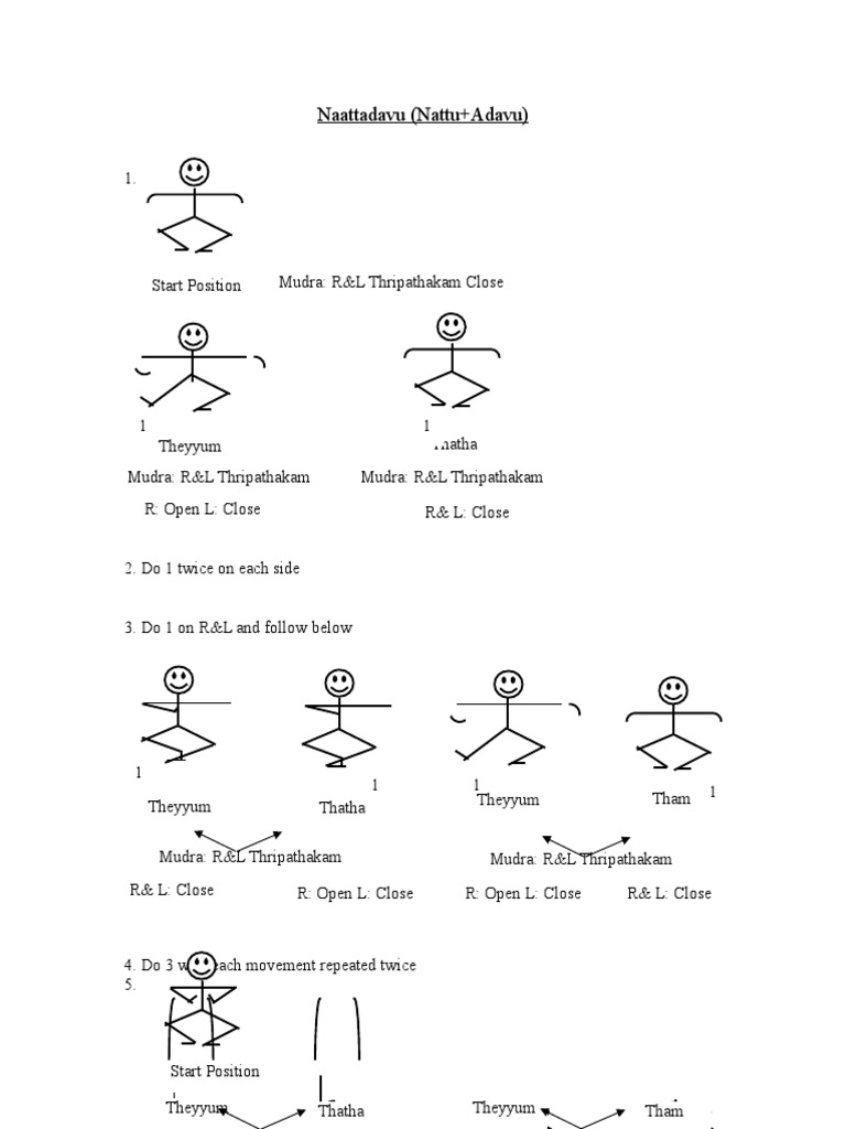 Nattadavu Steps in Bharatanatyam | PDF | Foreign Language Studies ...