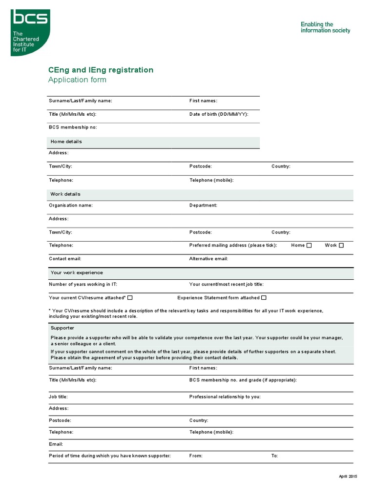 Ceng BCS Application Form | PDF | Academic Degree | Bachelor's Degree