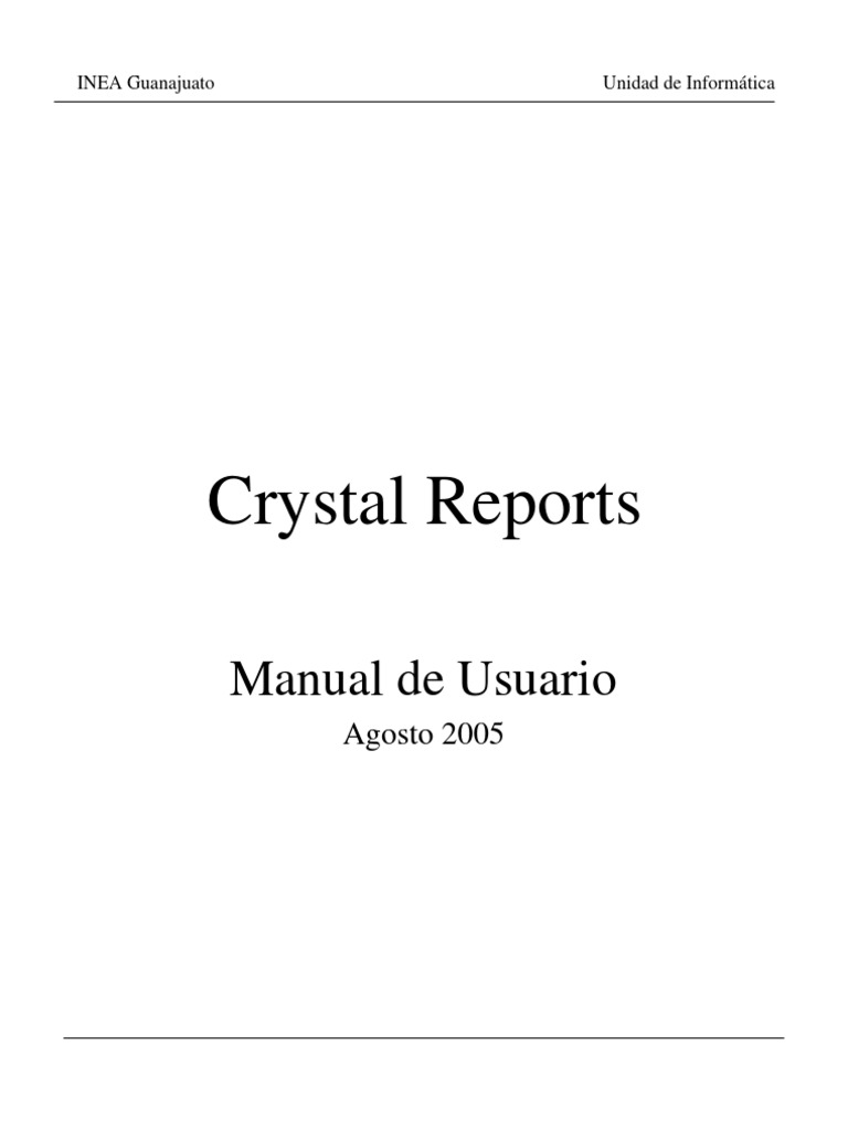 Manual Crystal Reports | PDF | Informática