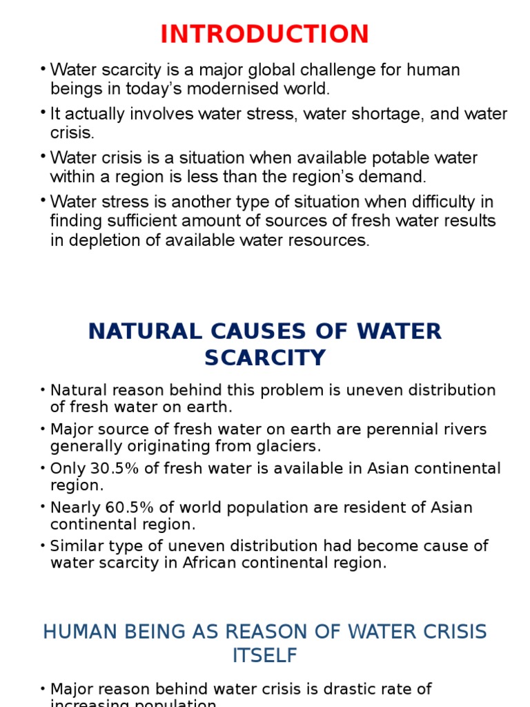Water Scarcity | PDF | Water Security | Water Resources