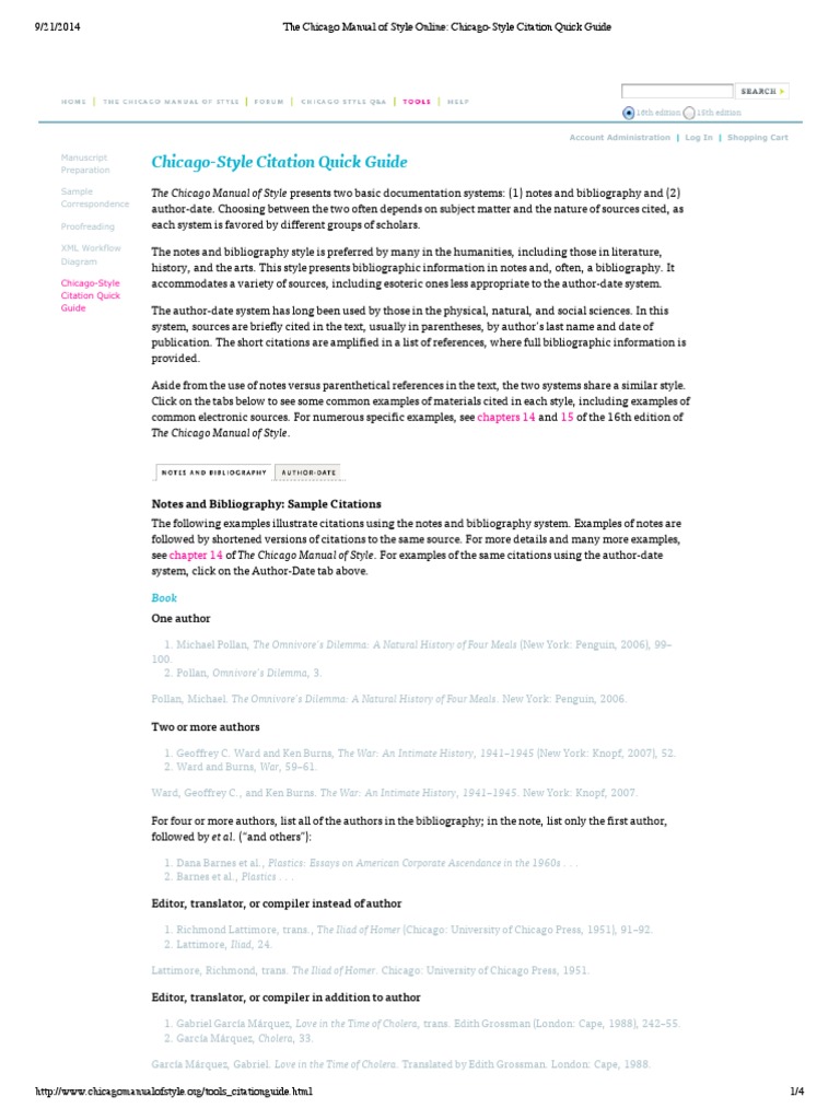 The Chicago Manual of Style Online_ Chicago-Style Citation Quick Guide ...
