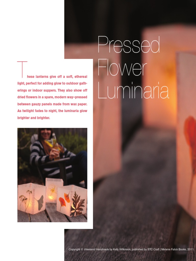 Pressed Flower Luminaria From Weekend Handmade | PDF | Nature