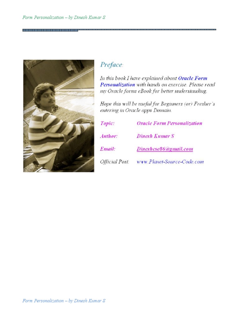 Oracle Form Personalization By Dinesh Kumar S Pdf Parameter Computer Programming Plsql 