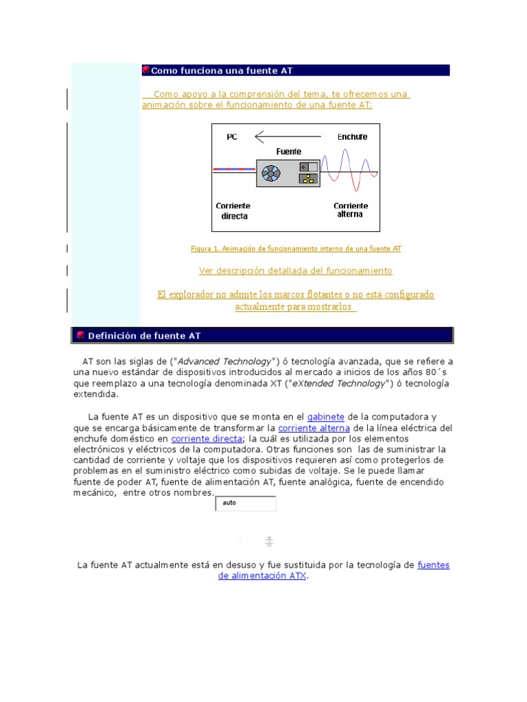 Como Funciona Una Fuente At | Corriente eléctrica | voltaje