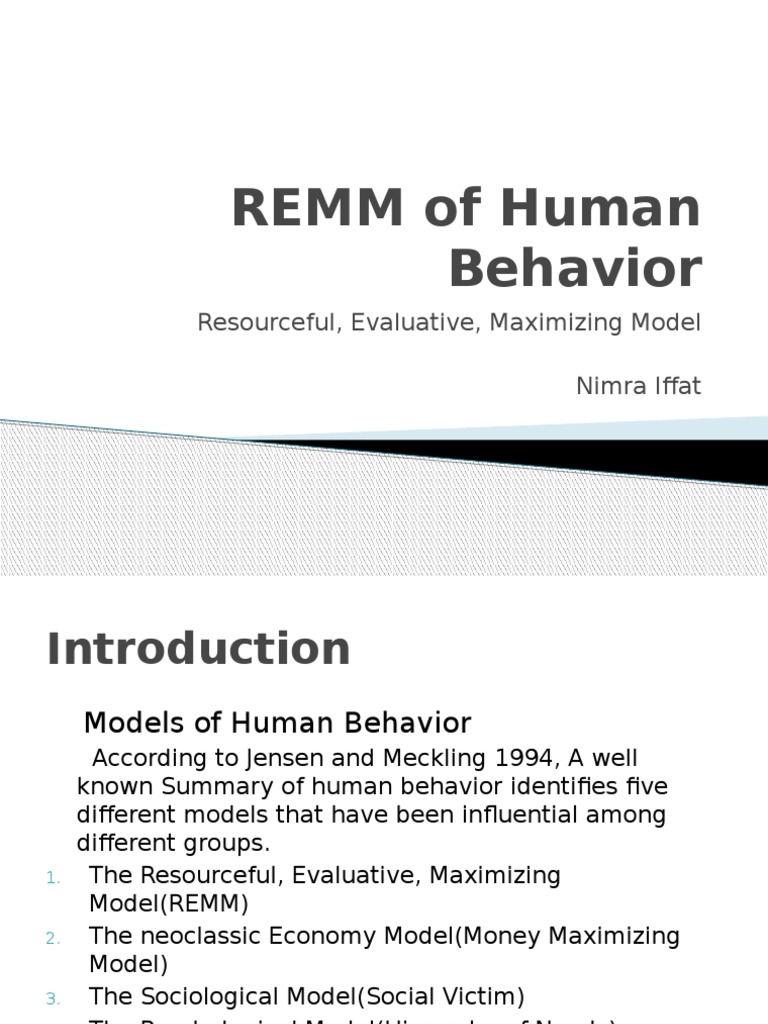 Human Behavior Models Compared | PDF | Fuel Economy In Automobiles ...