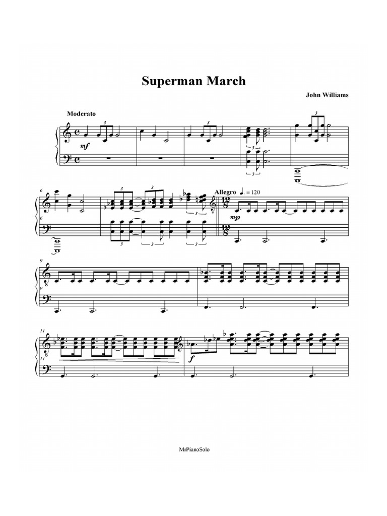 Superman March Piano | PDF