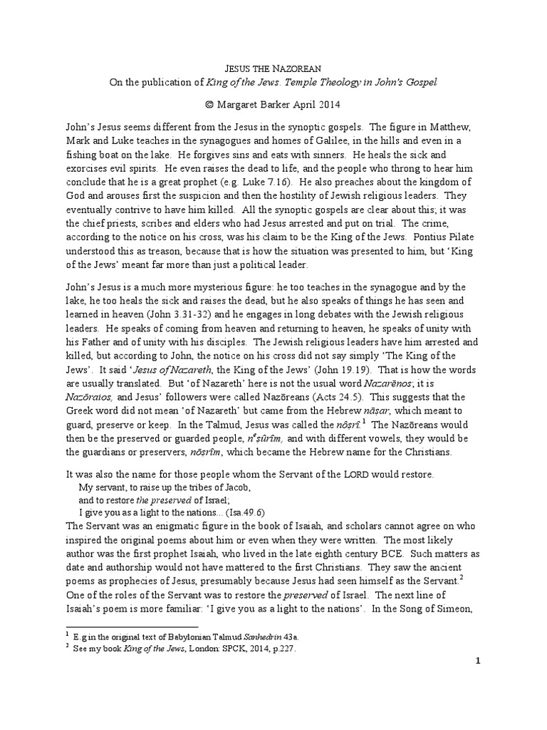 Jesus The Nazorean | PDF | Business