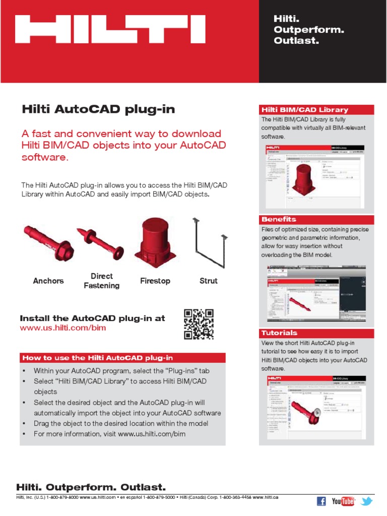 Hilti CAD Library Access Guide | PDF