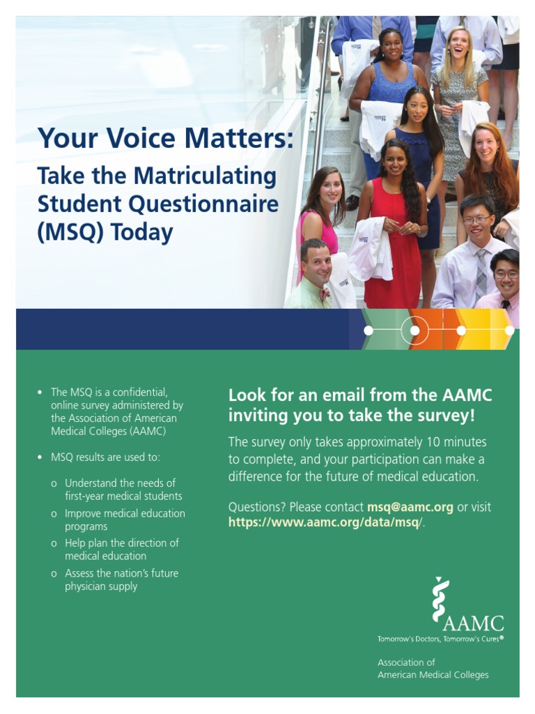Take the AAMC MSQ Survey Today | PDF | Self-Improvement