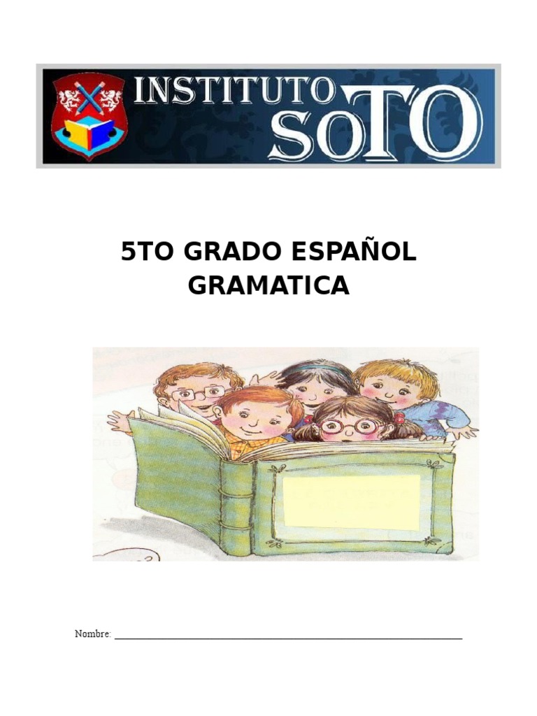 5to Grado Español Gramatica | PDF | Palabra | Adjetivo