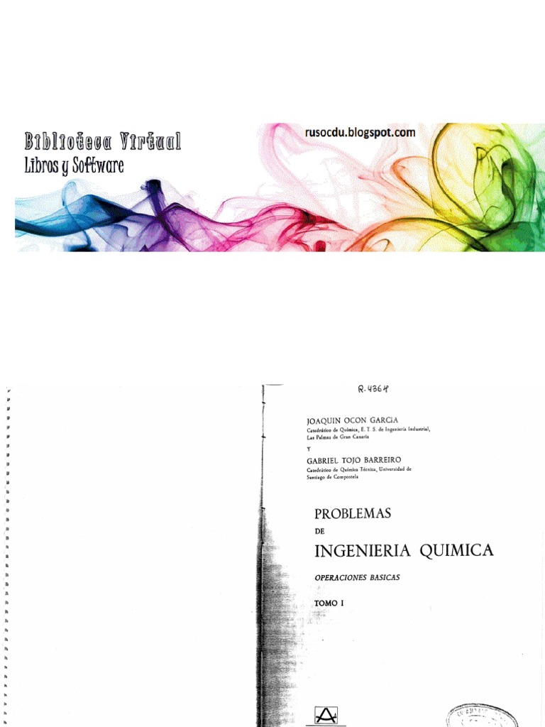 Problemas de Ingenieria Quimica, Operaciones Basicas Tomo I - Ocon Tojo | PDF