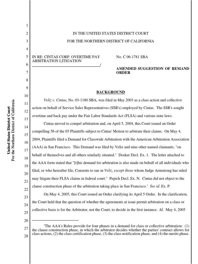 Cintas Corporation - V - Jonathan Allred, Et Al. - Document No. 56 ...