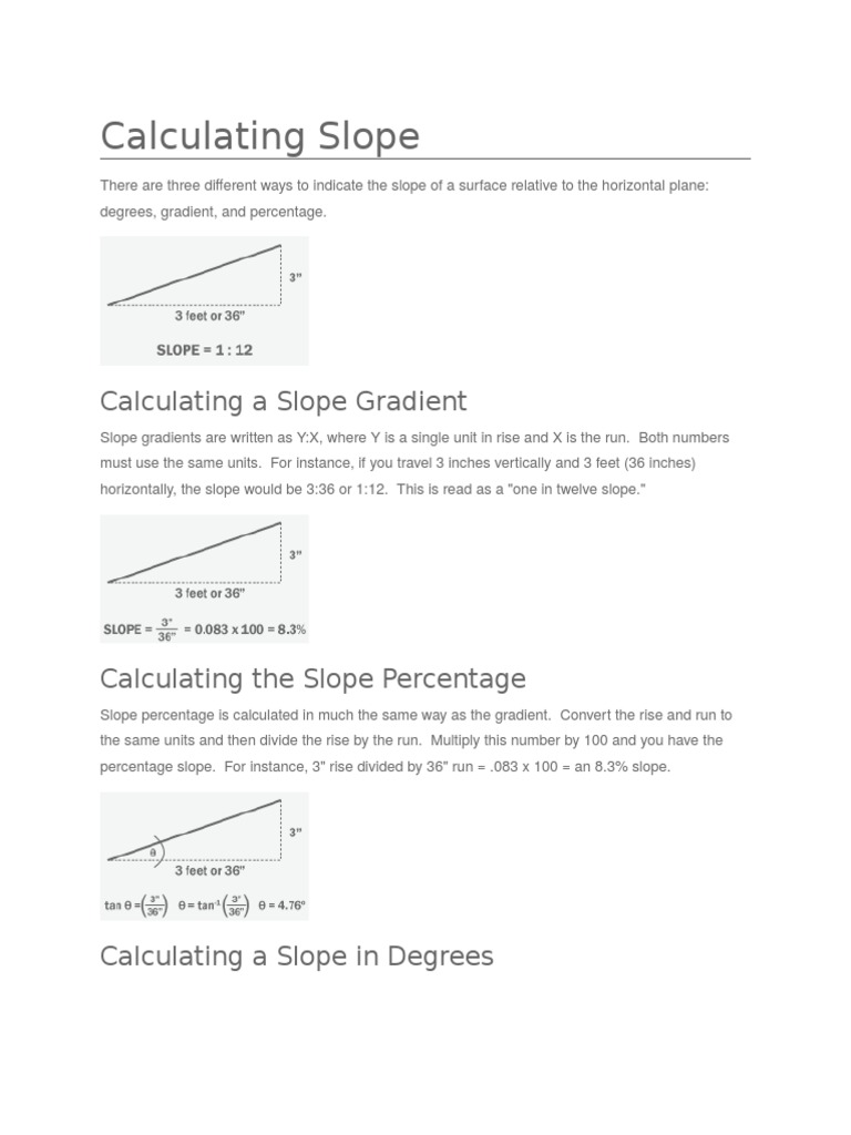 How to Calculate Slope Accurately | PDF | Teaching Methods & Materials