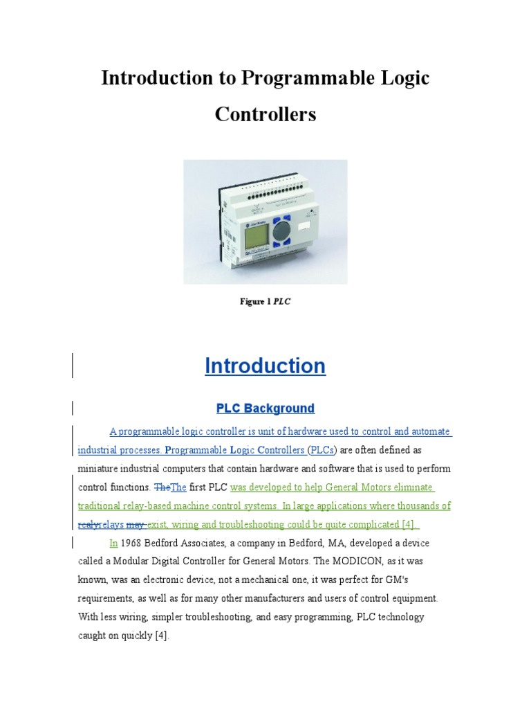 Introduction To Programmable Logic ControllersRev2 | PDF | Programmable ... Introduction To Programmable Logic ControllersRev2 | PDF | Programmable ...
