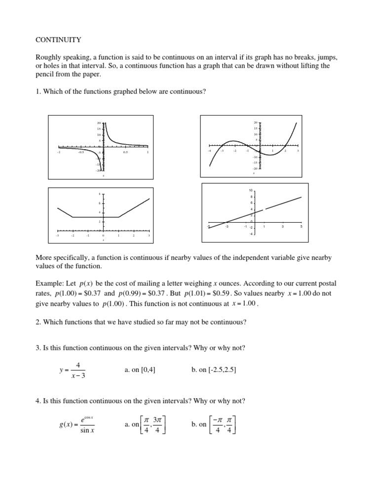 More Continuity Pdf Continuous Function Function Mathematics