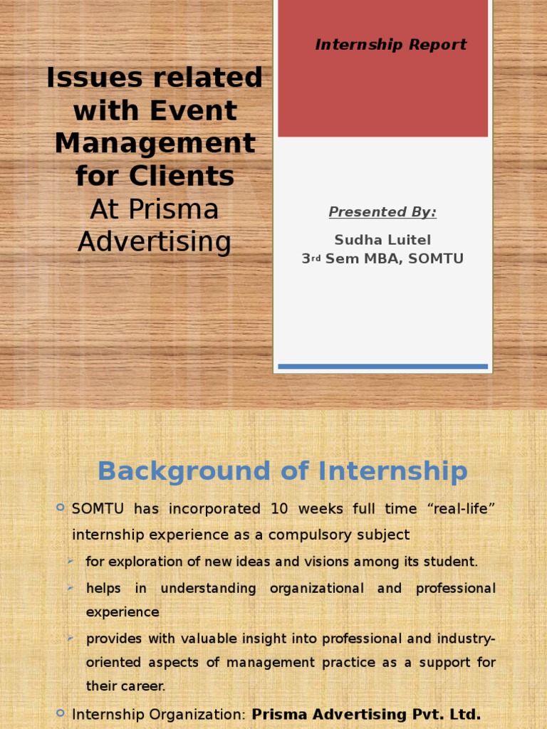 Sudha Internship Final at Prisma Advertising | PDF | Advertising | Promotion And Marketing ...