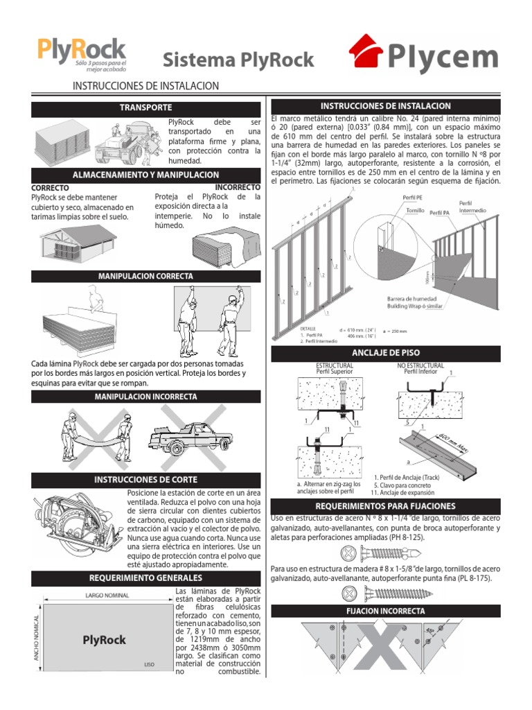 Manual PLYROCK | PDF | Tornillo | Pintar