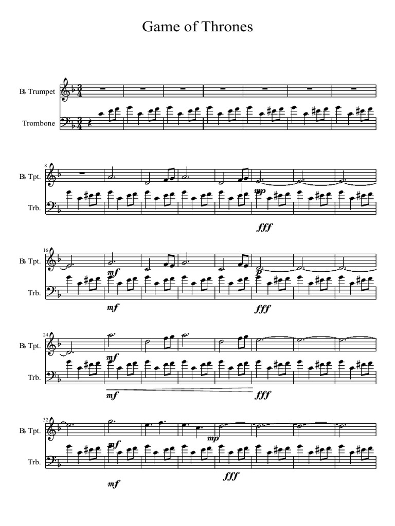Game - of - Thrones - Trumpet and Trombone | PDF