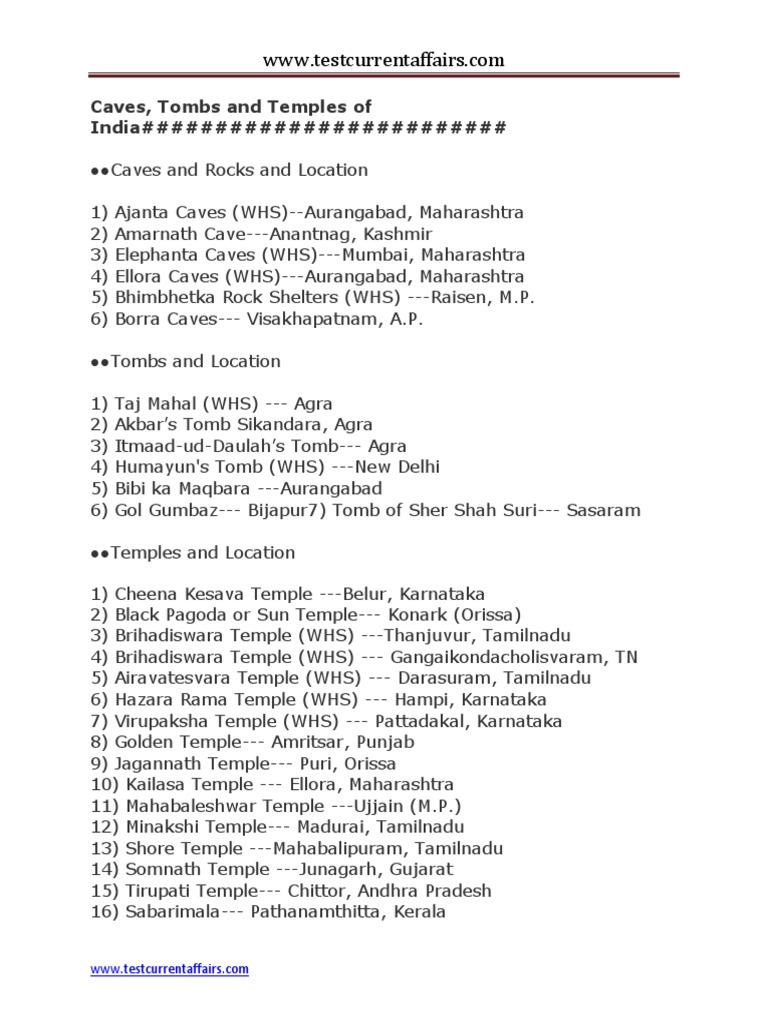 Caves and Temples | PDF