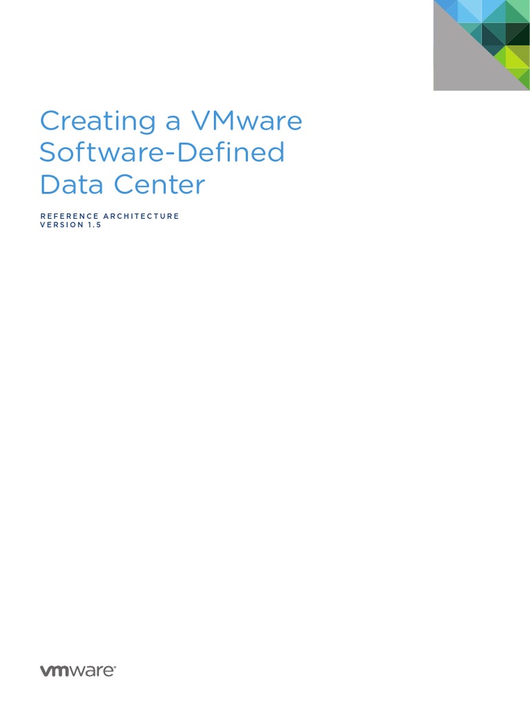 Vmware Reference Architecture Creating Software Defined Data Center | PDF