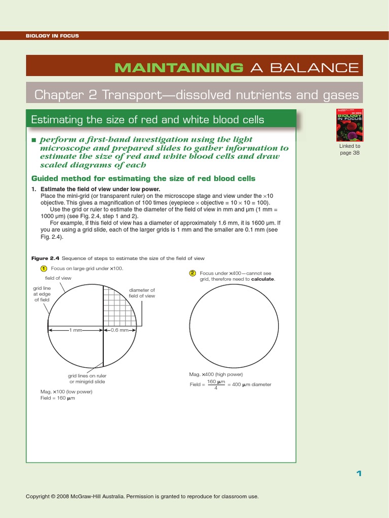 Estimating Size of Red and White Blood Cells | PDF | Accuracy And ...