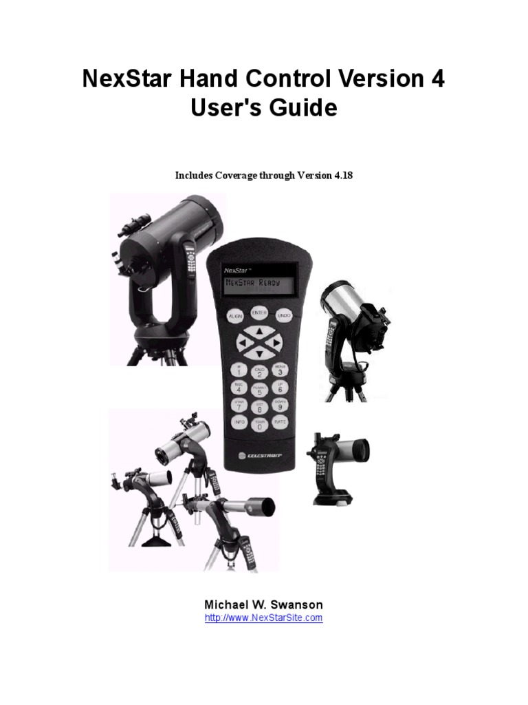 Nex Star Hand Control Version 4 Users Guide | PDF | Telescopic Sight ...