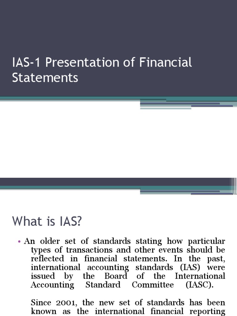 IAS-1 Presentation of Financial Statements | International Financial ...