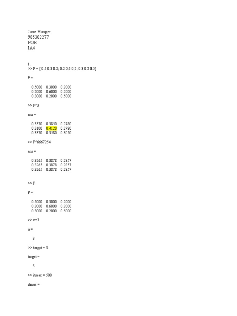 Jane Hanger 905302277 POR IA4 | PDF | Statistical Theory | Scientific ...