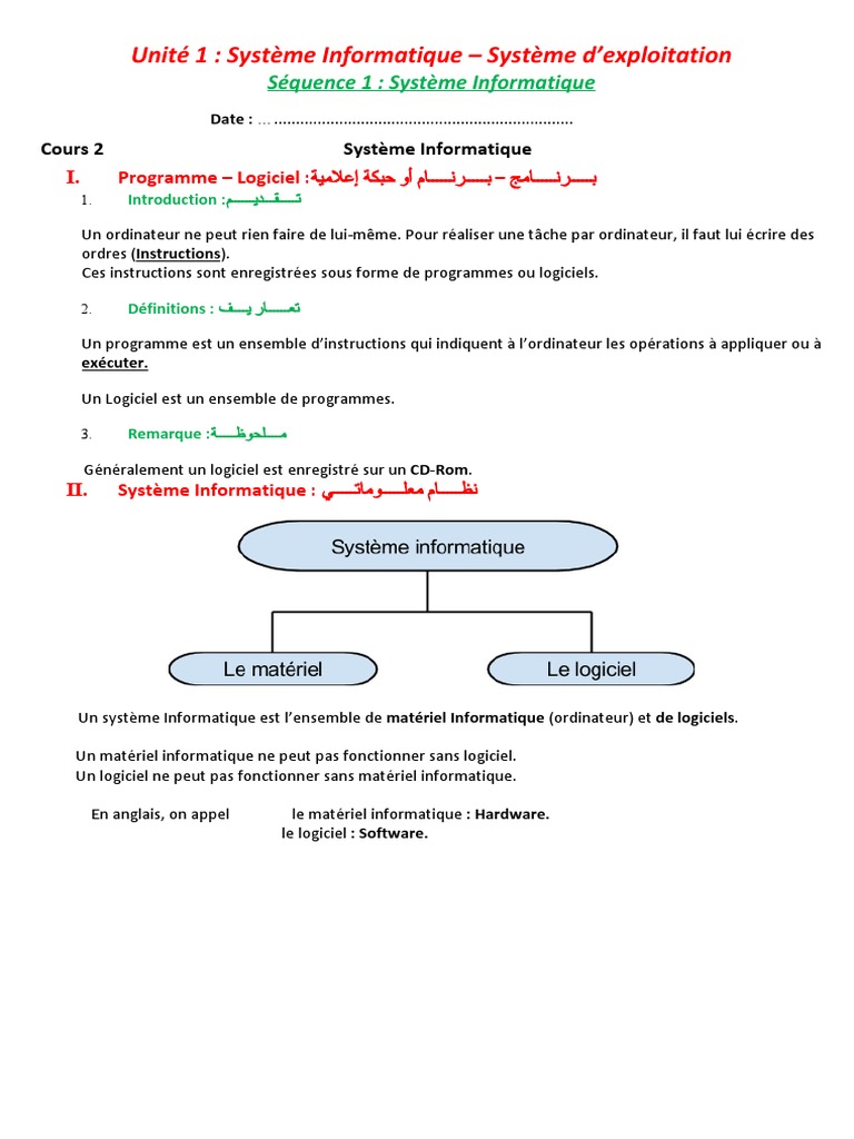 Introduction au Système Informatique | PDF | Ordinateurs
