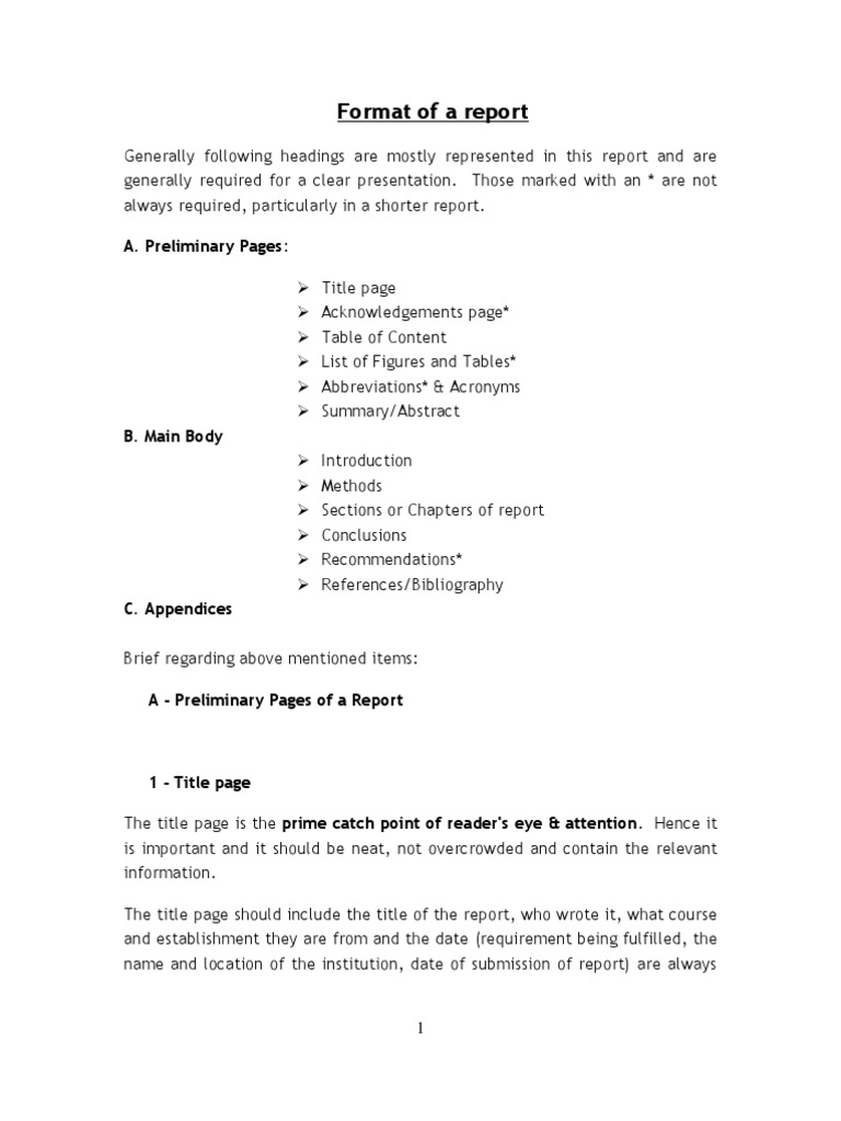 Format of Report Writting | PDF | Proofreading | Page Layout
