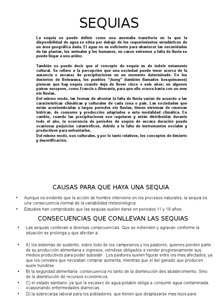 SEQUIAS | PDF | Sequía | Geografía Física