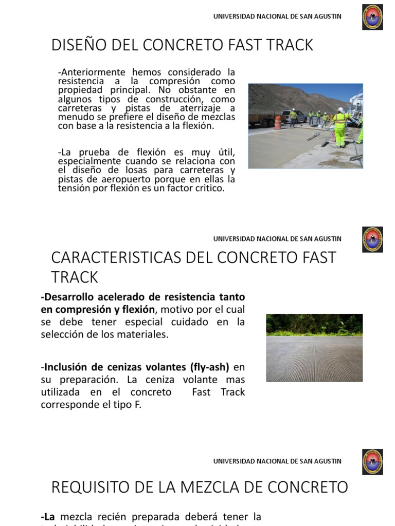 Diseño Concreto Fast Track: Flexión | PDF | Hormigón | Cemento