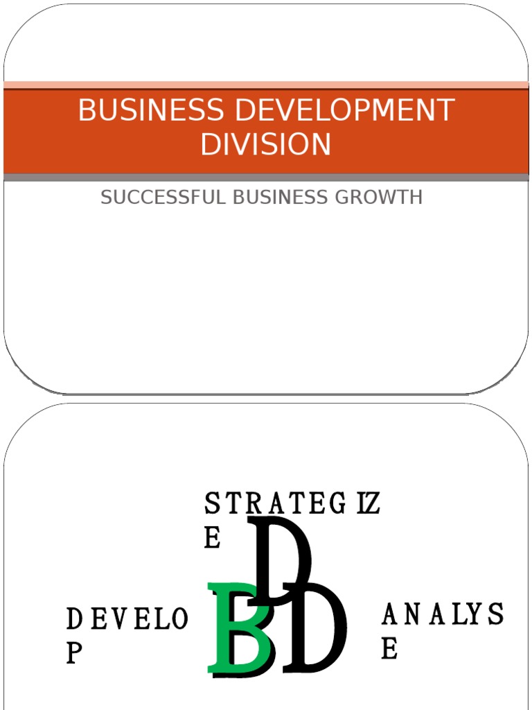 Business Development Division | PDF | Business Development | Strategic ...